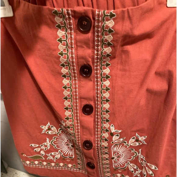 Skirts | Nwt Rust Orange Floral Pattern Skirt | Poshmark